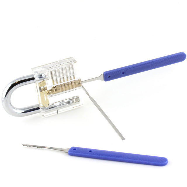 Lock Pick Set Box: Picks + Practice Locks + How-to Guide