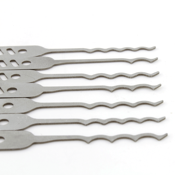 Dangerfield Nano SLIMLINE Lock Pick Rake set Covert EDC + Leather wall